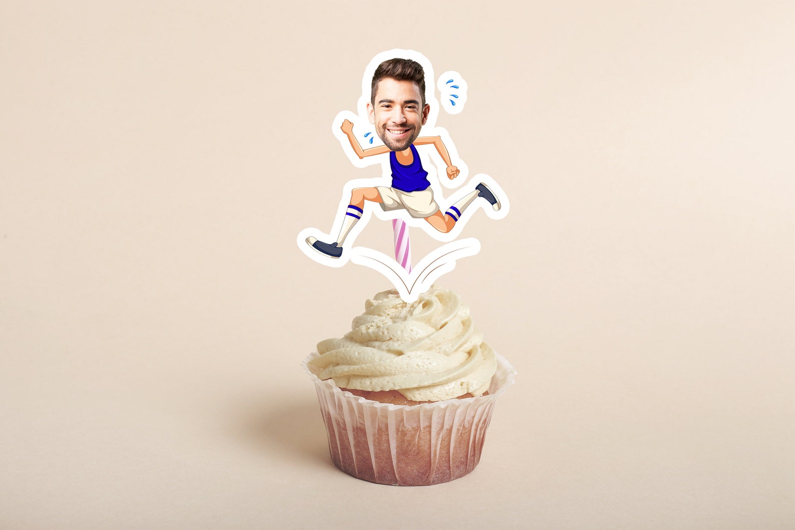 Runner Marathon Cupcake Topper, Running Cupcake Topper, Marathon ...