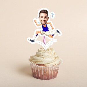 Runner Marathon Cupcake Topper, Running Cupcake Topper, Marathon ...