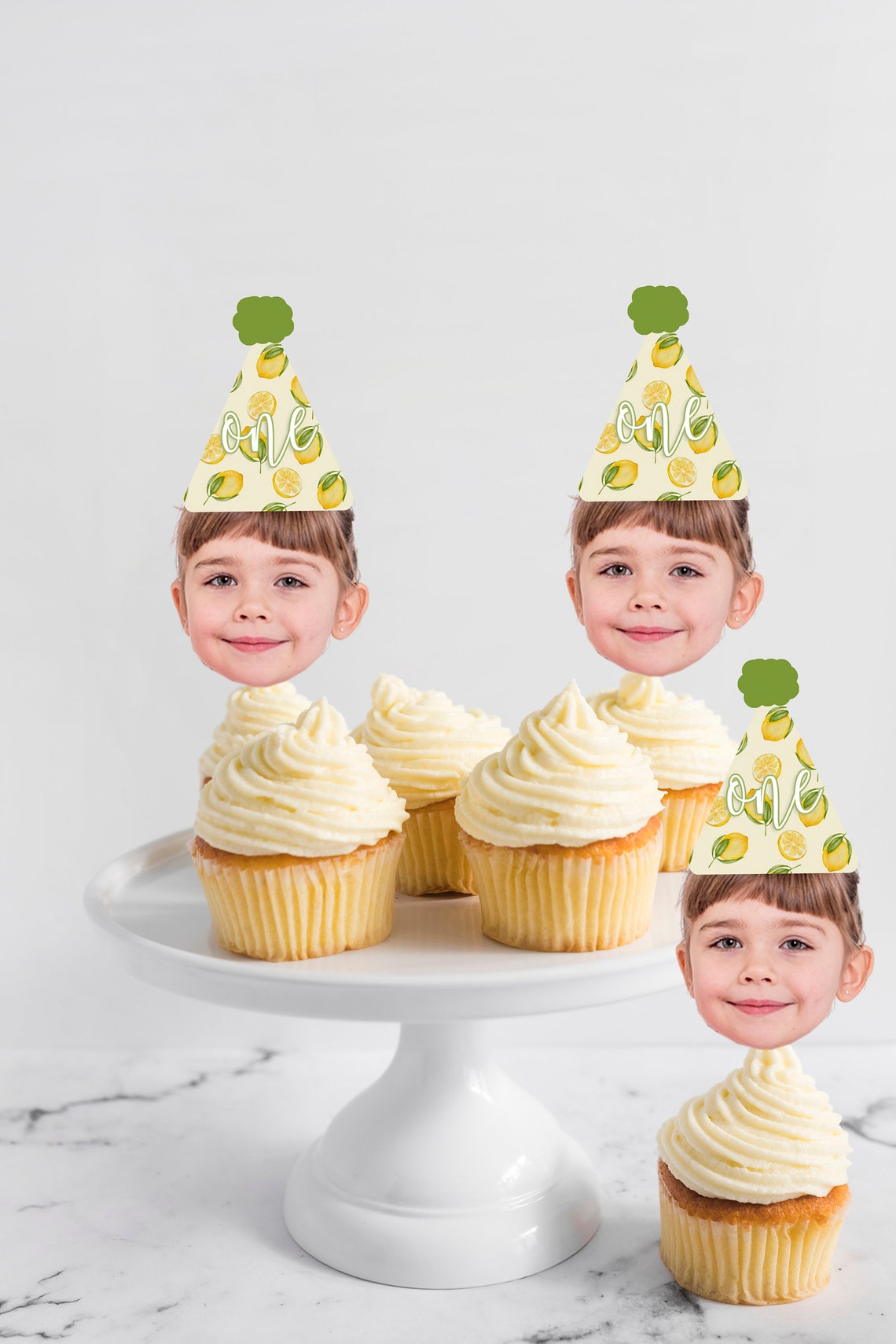 Lemon Cupcake Toppers Printable Lemon Bridal Shower Cupcake - Etsy