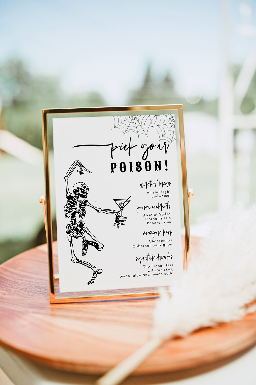 Halloween Pick Your Poison Bar Menu Template, Printable Halloween ...