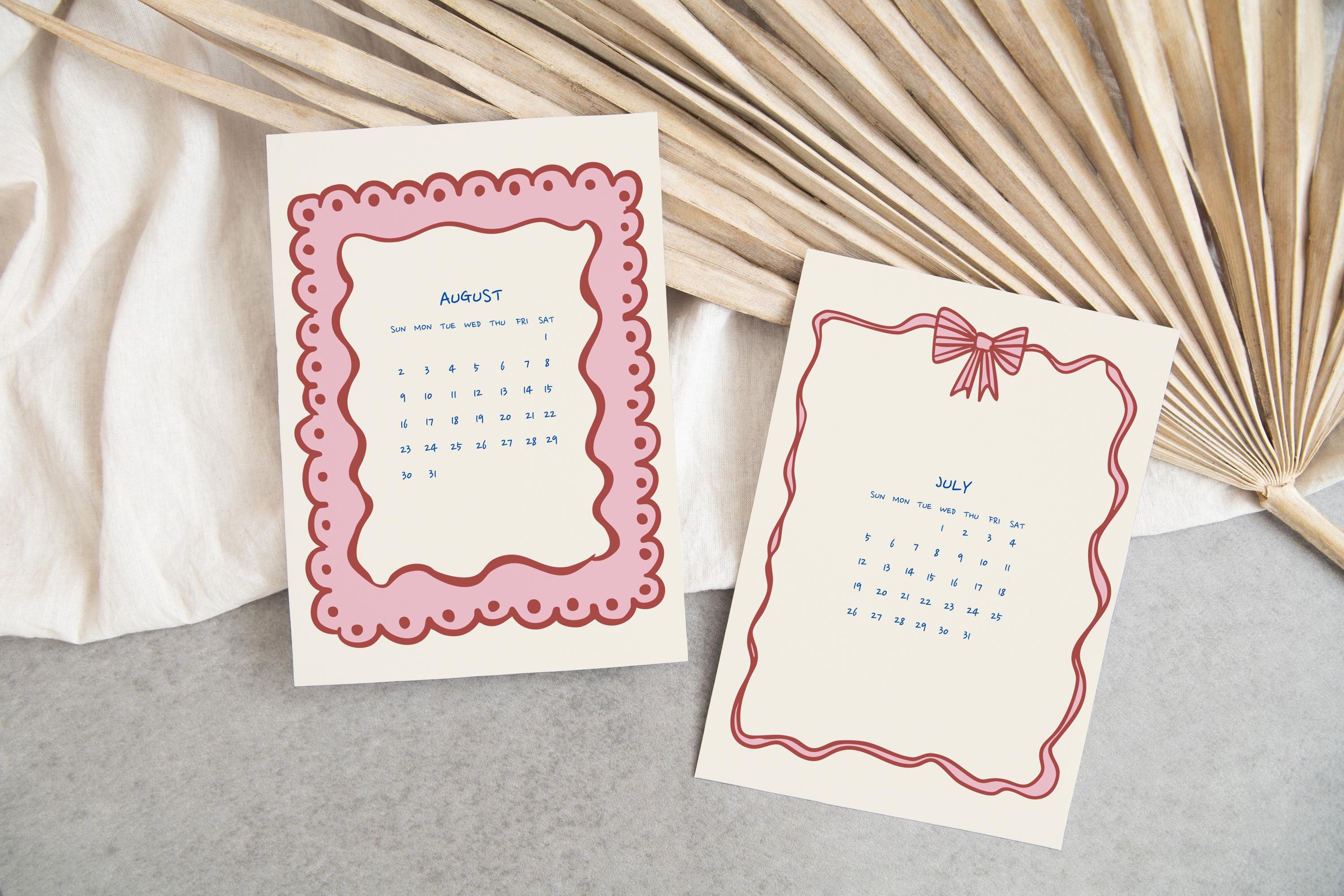 Pink Coquette Calendar 2026 PDF, Calendar 2026 Trending, Digital 2026 ...