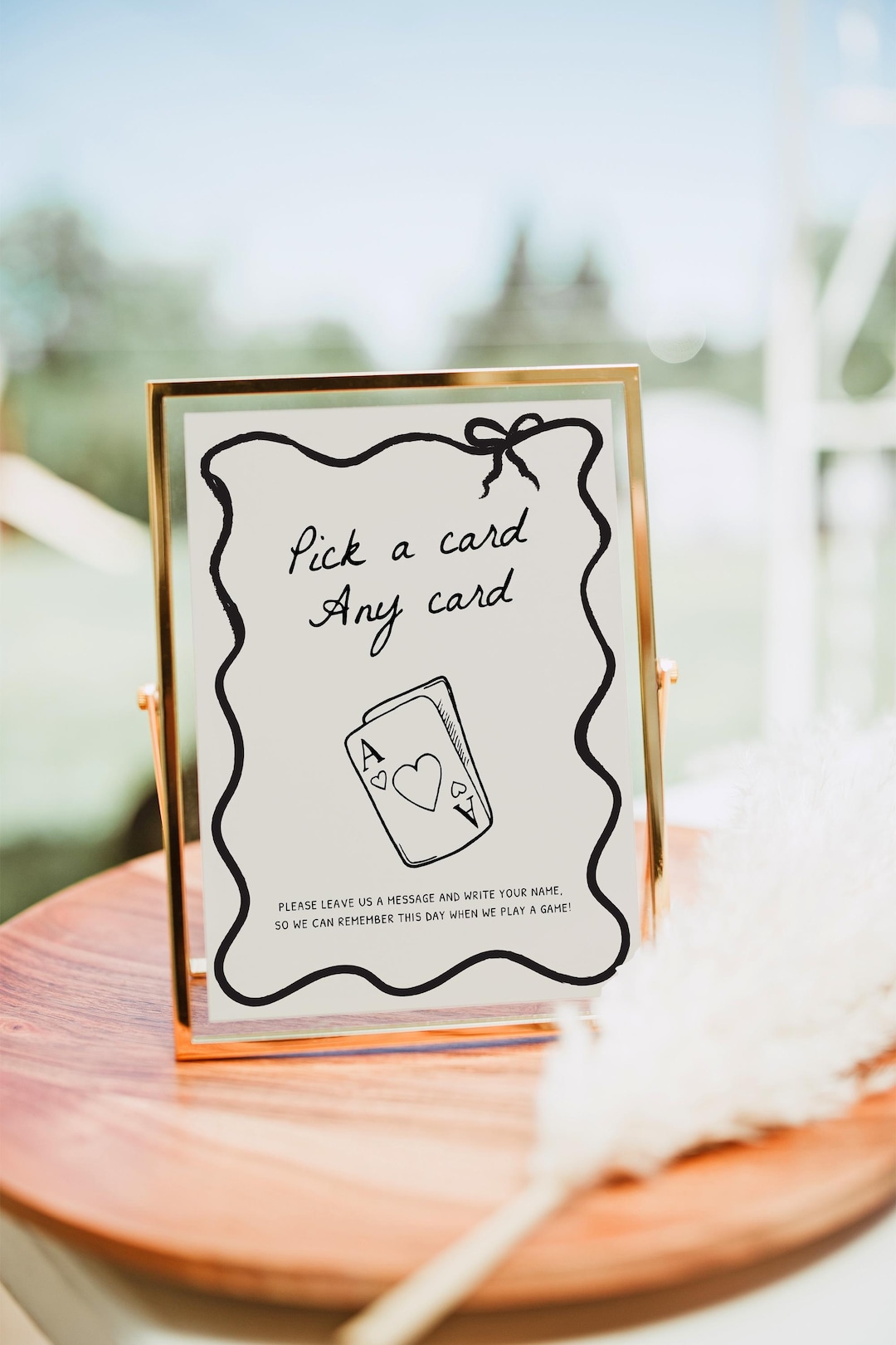 Pick a Card Wedding Sign, Playing Cards Guestbook Sign, Alternative ...