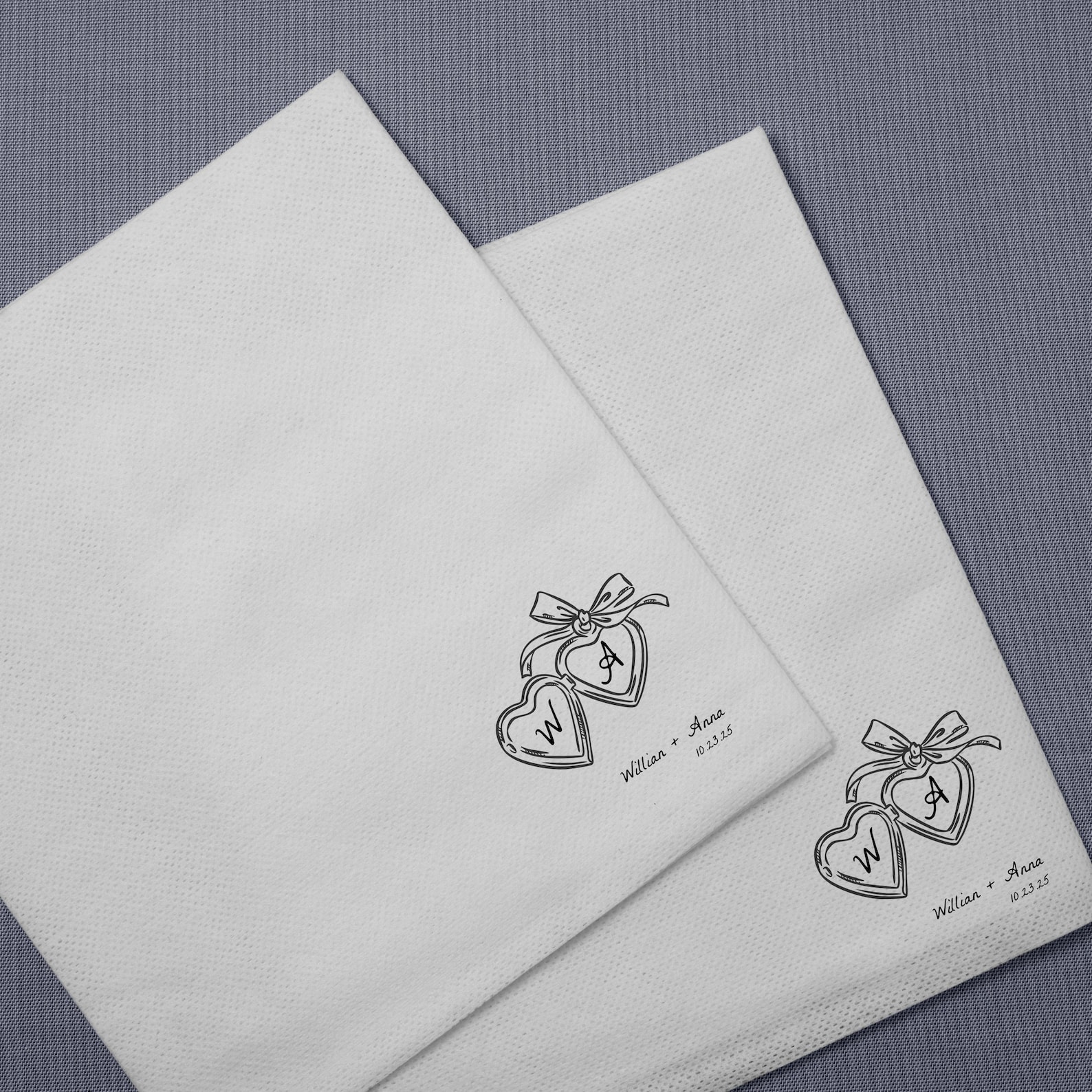 Handwritten Wedding Napkin Template, Personalized Wedding Napkins ...