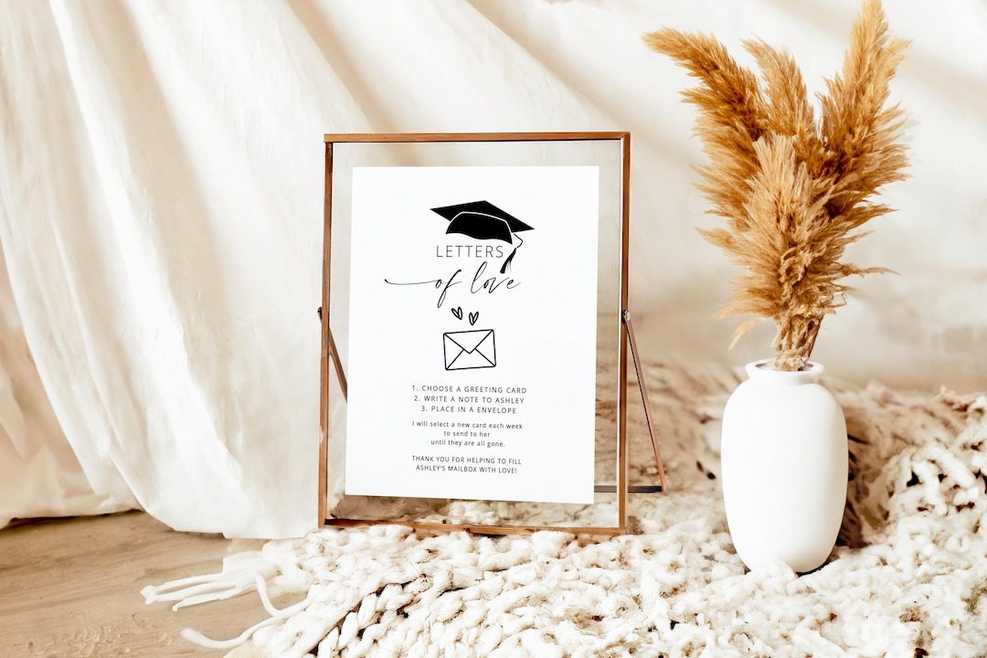Letters of Love for the Graduate Sign, Graduation Party Decorations ...