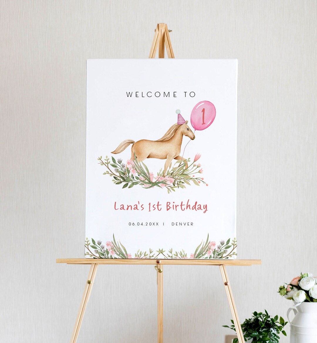 Gallop on Over Little Pony Birthday Party Welcome Sign, Little Pony ...