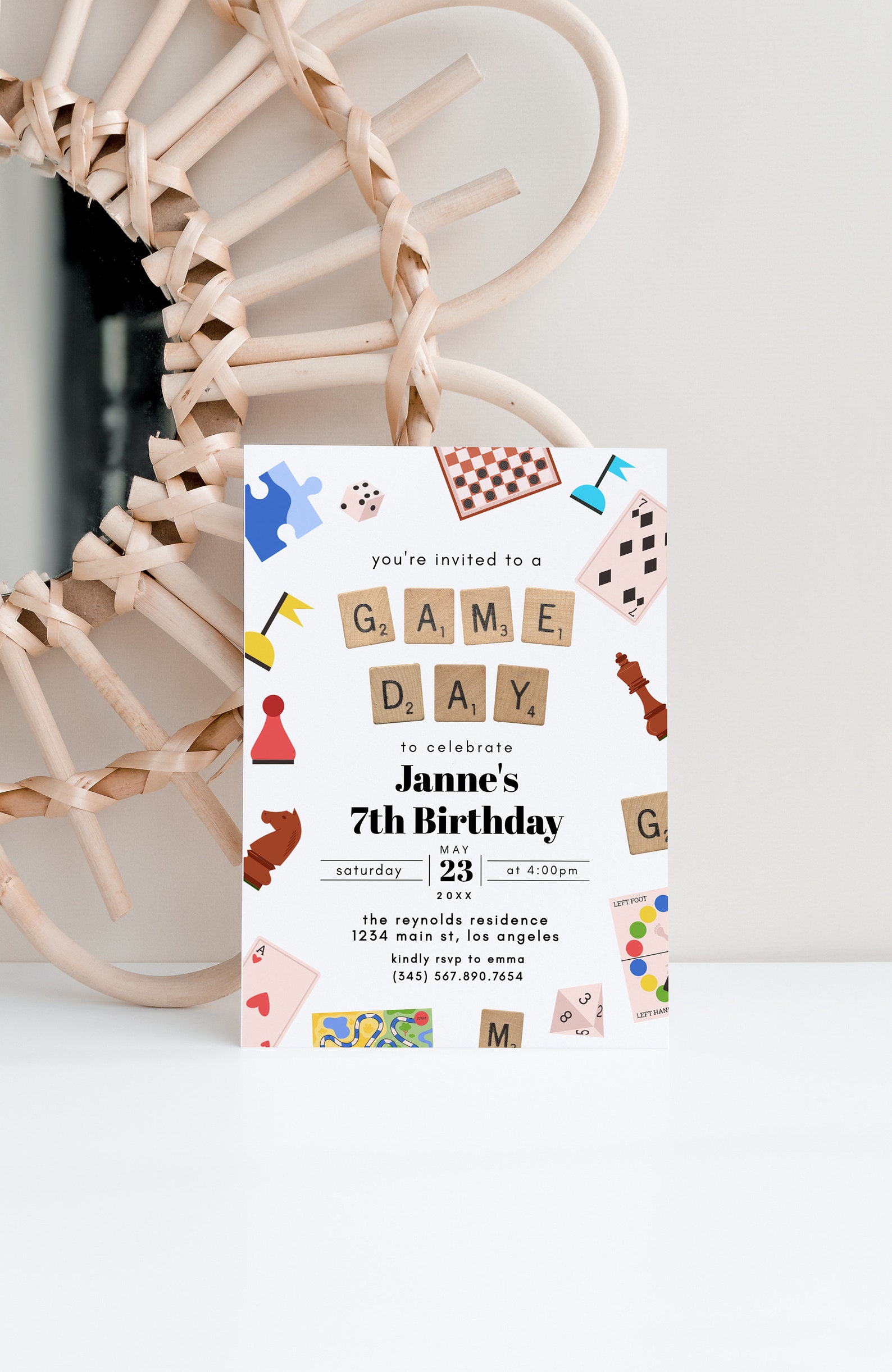 Game Day Birthday Invitation, Game Day Party Invitation, Modern ...