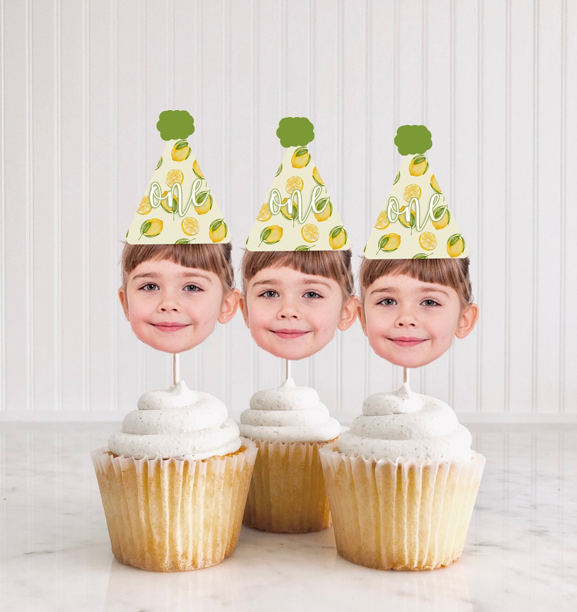 Lemon Cupcake Toppers Printable Lemon Bridal Shower Cupcake - Etsy