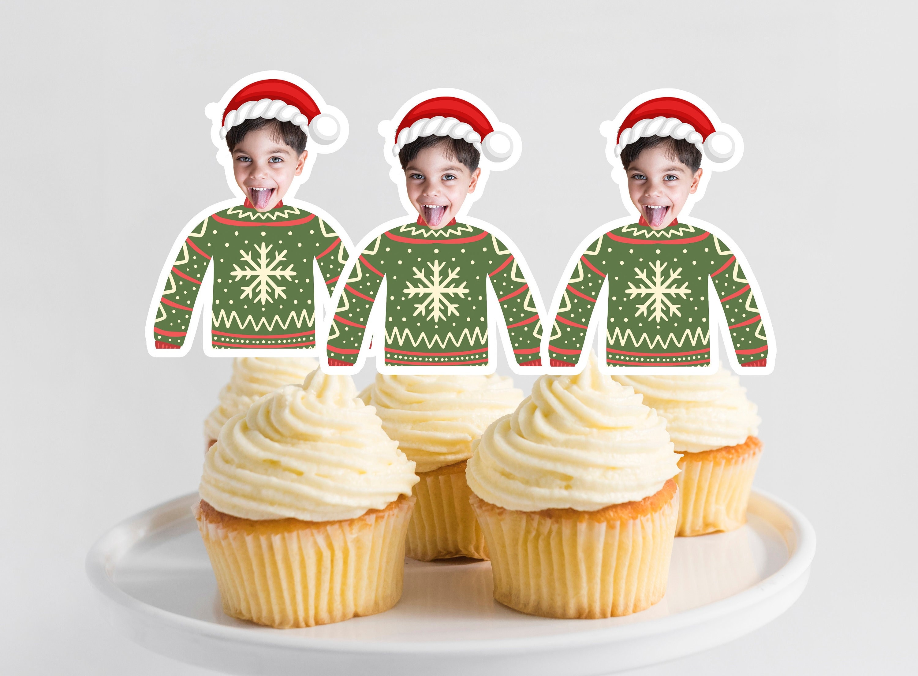 Ugly Sweater Topper Printable Decoration Ugly Sweater Cupcake - Etsy