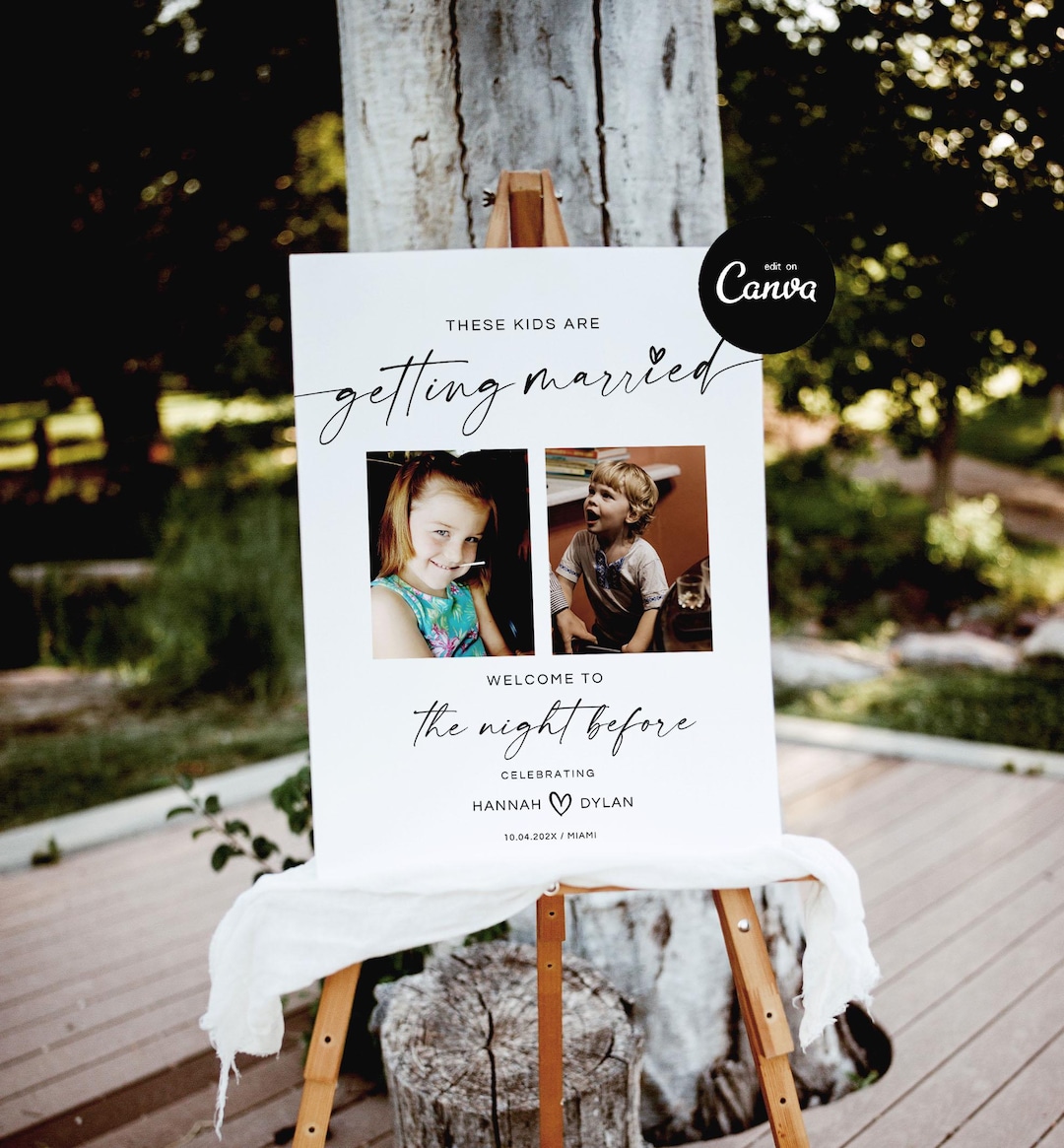 These Kids Are Getting Married Sign, Wedding Rehearsal Dinner Welcome ...