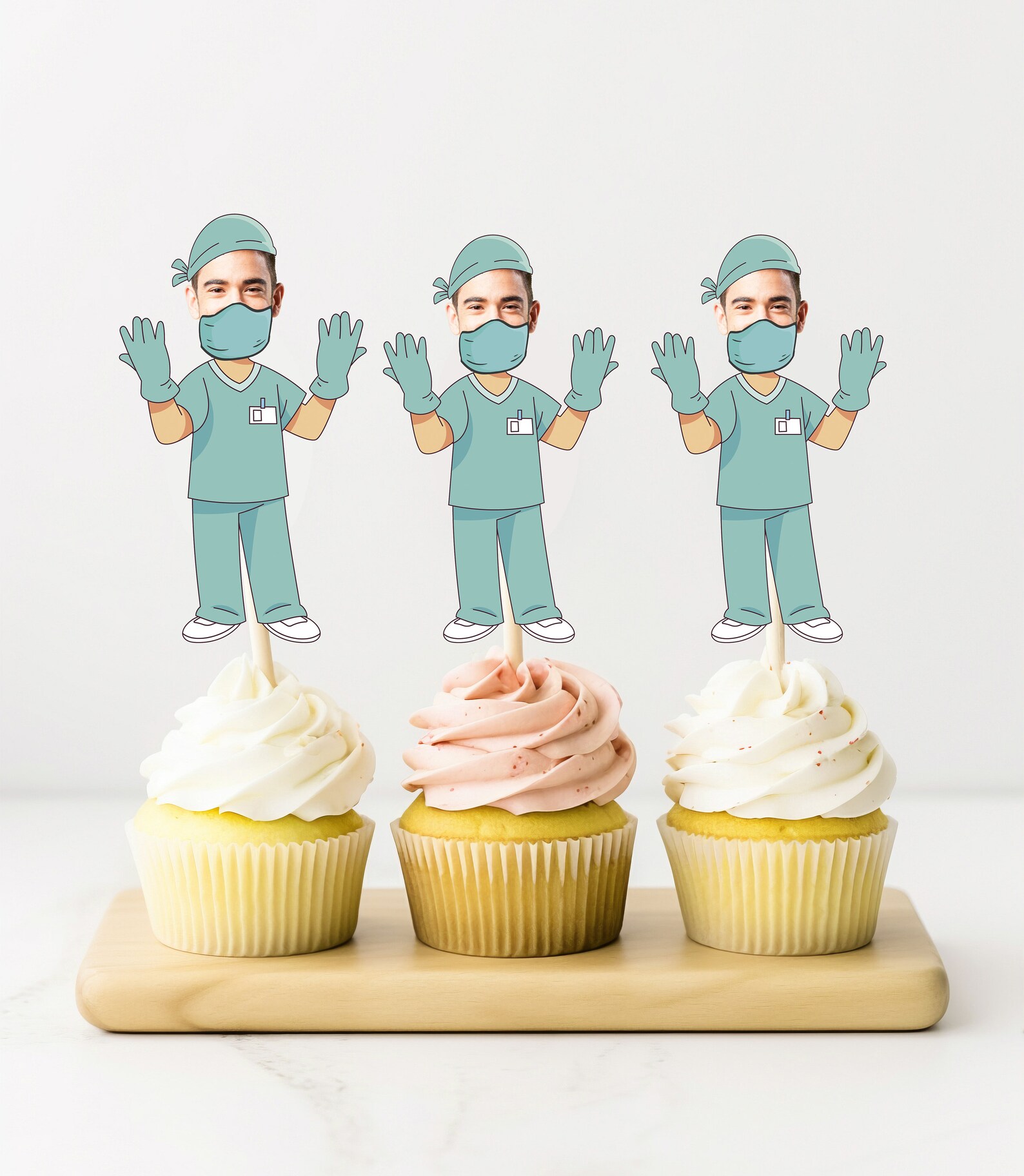Surgeon Doctor Cupcake Toppers Graduation, Anesthesiologist Doctor ...
