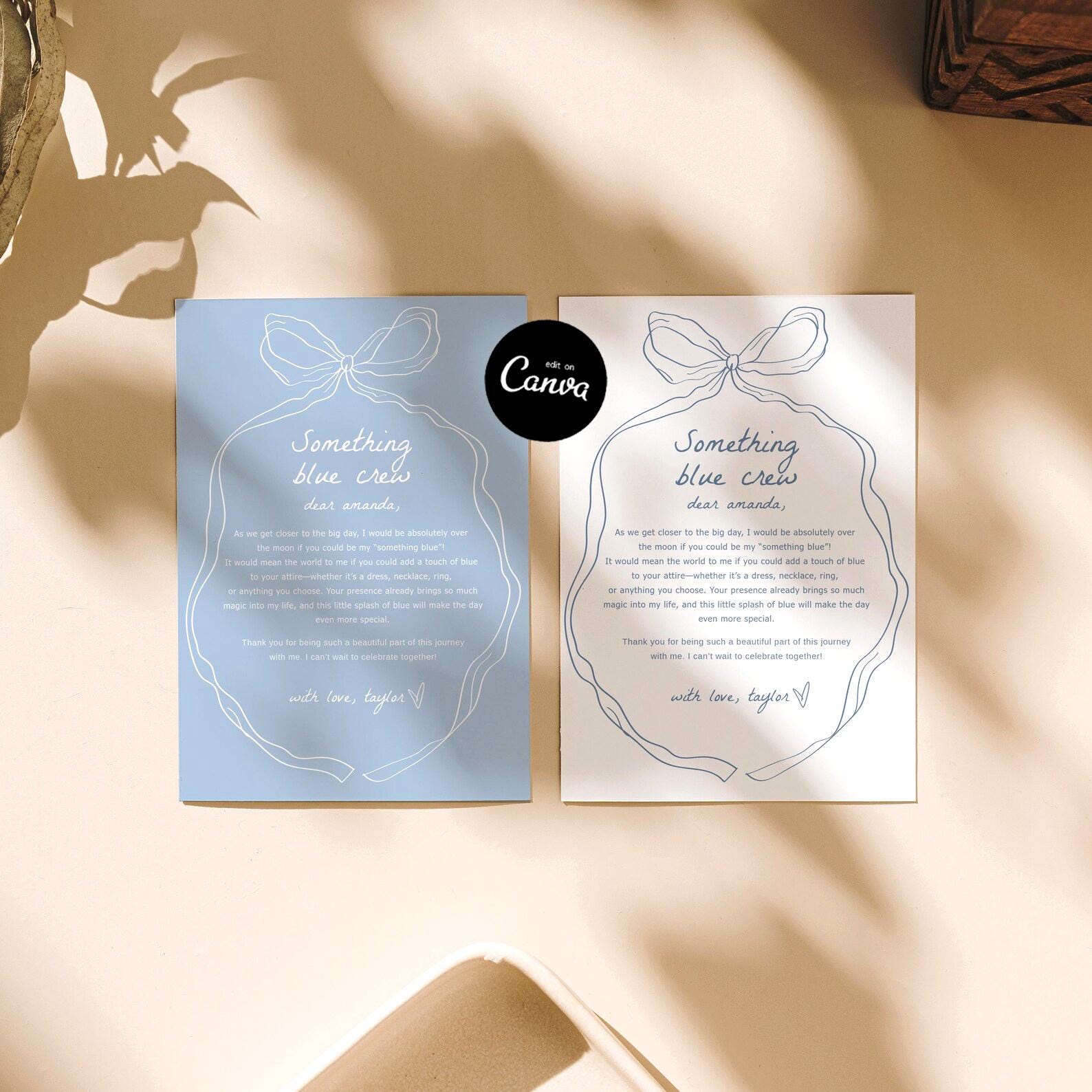 Something Blue Crew Proposal, Will You Be My Something Blue Card ...