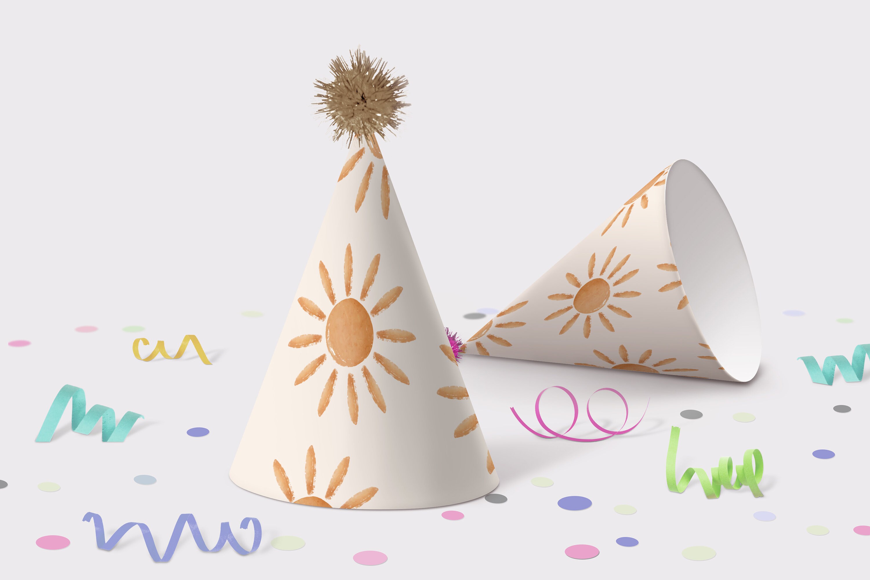 Boho Sun Birthday Party Hat Printable Sun Birthday Party - Etsy