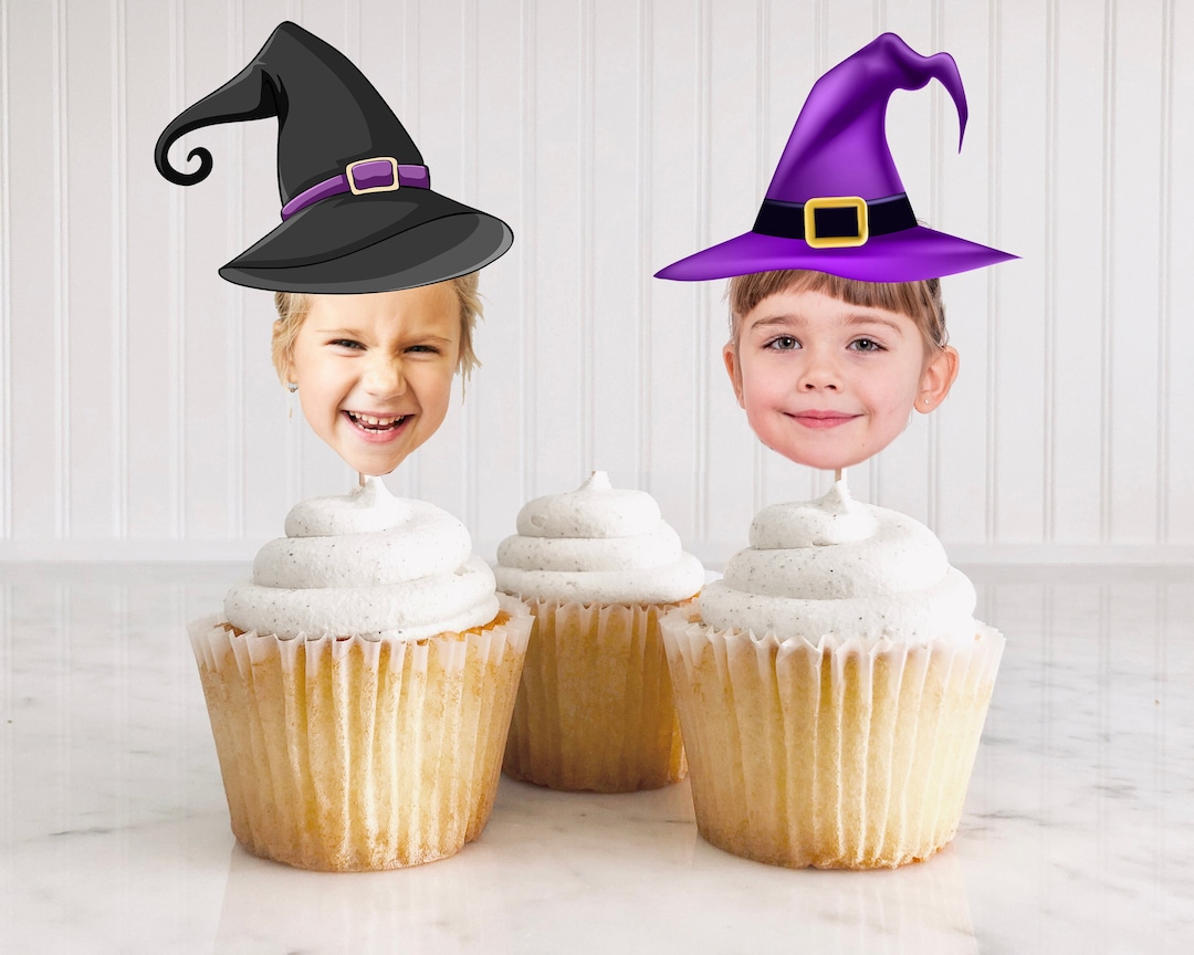 Halloween Birthday Cupcake Topper, Witch Cupcake Topper Printable, Kids ...
