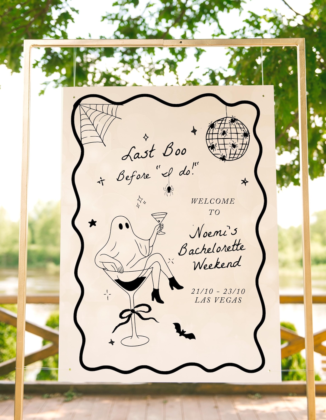 Last Boo Before I Do Welcome Sign, Halloween Bachelorette Welcome Sign ...