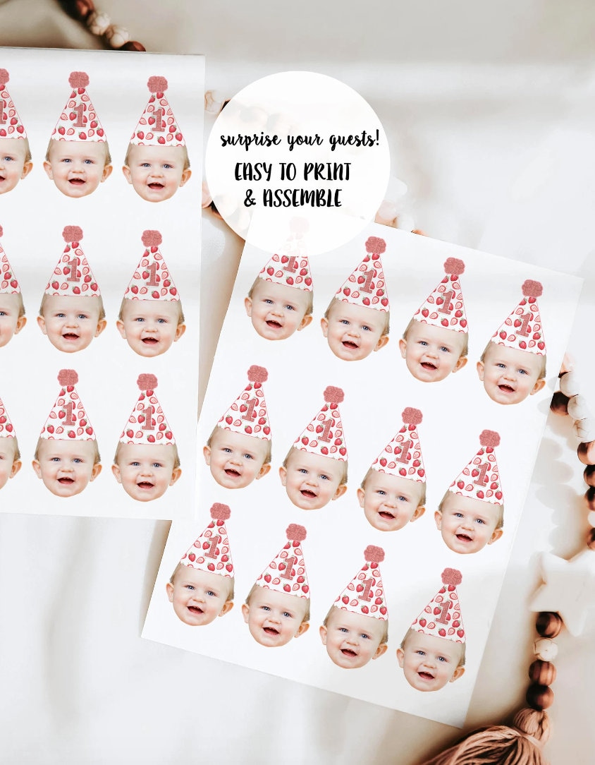 Strawberry Cupcake Toppers, Berry First Birthday Cupcake Topper, Custom ...