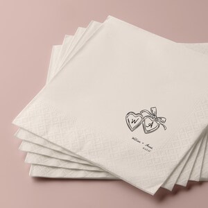Handwritten Wedding Napkin Template, Personalized Wedding Napkins ...