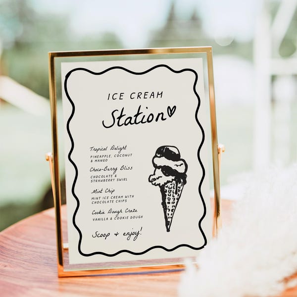 Buffet Ice Cream - Etsy