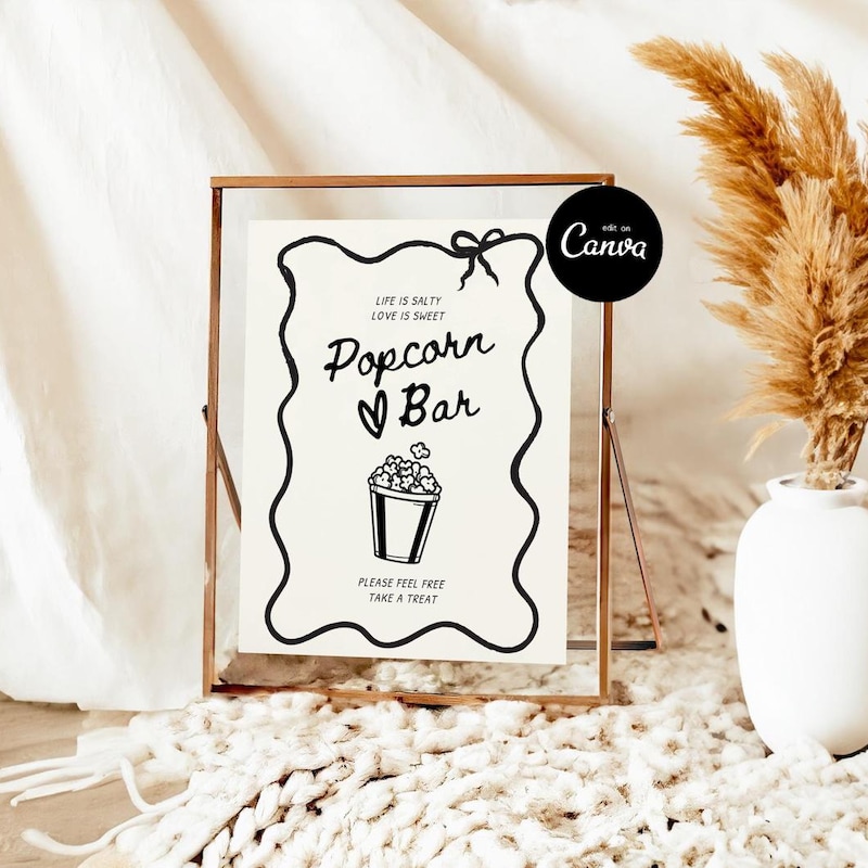 Popcorn Sign - Etsy