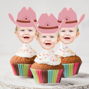 Cowboy Party Cupcake Toppers Howdy Party, Cowgrl Cake Topper, Cowgrl ...