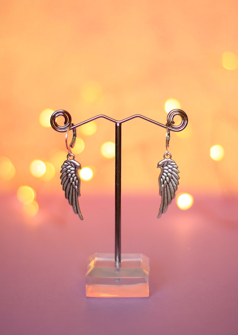 Angel Wings Clip on or Lever Back Earrings - Etsy Australia