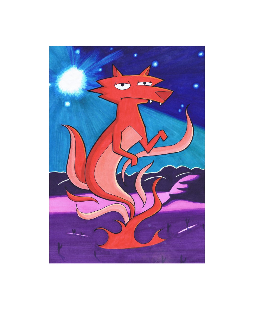 Simpsonss Art Print Space Coyote - Etsy