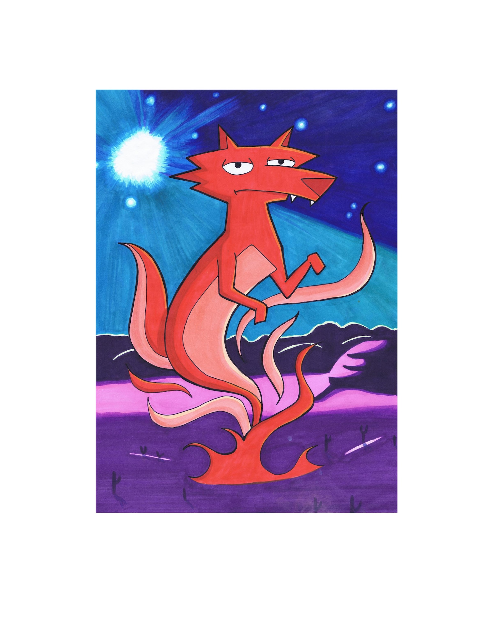 Simpsonss Art Print Space Coyote - Etsy Australia