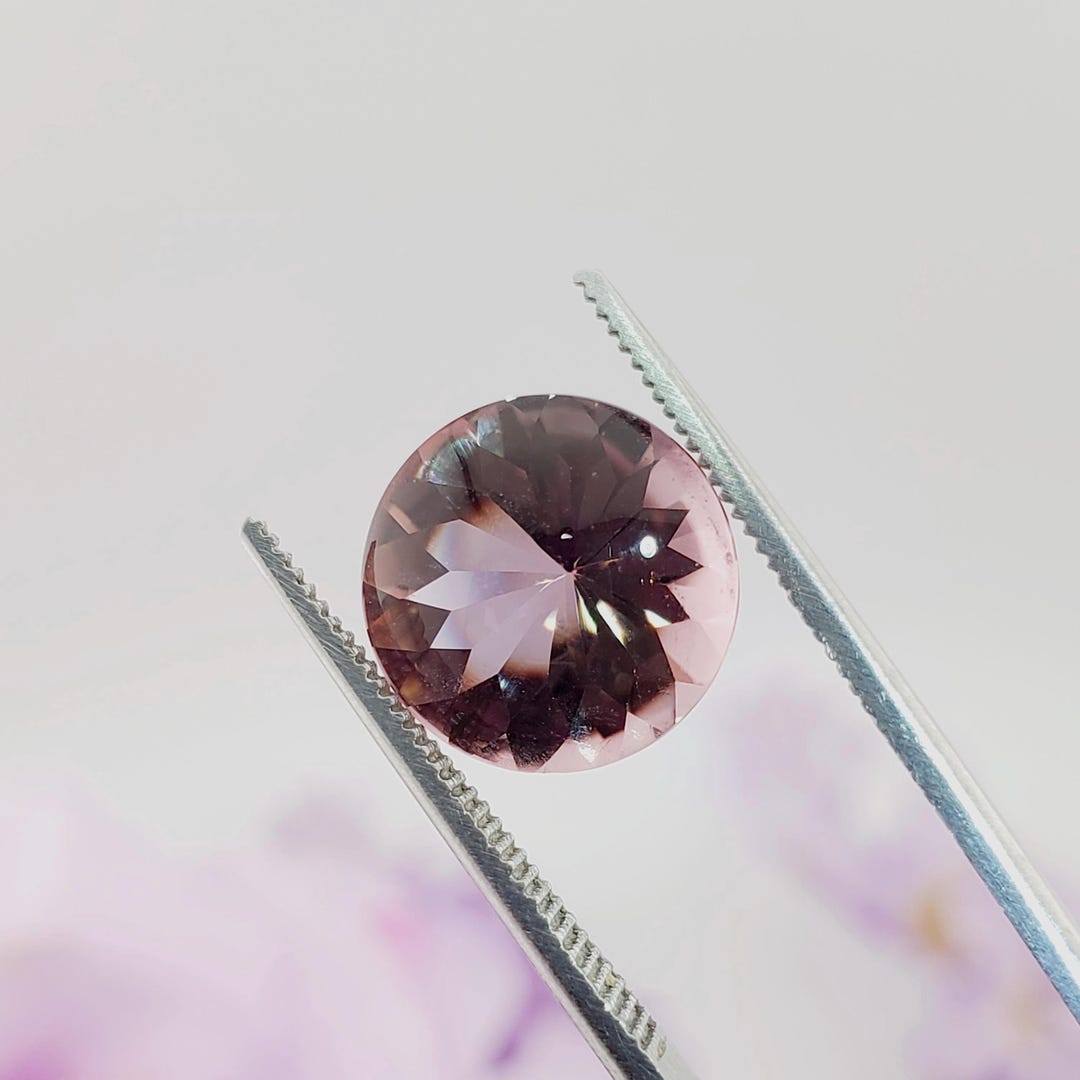 5.10ct Color-change Zandrite Pink to Green 12mm Round Fancy Cut Buff ...
