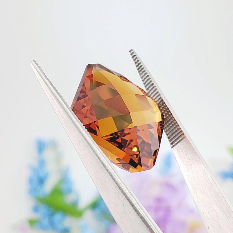 27.30ct Madeira Citrine-colored Quartz 17mm Square Octagonal ...