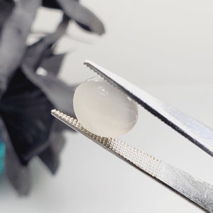 4.65ct Natural Gray Moonstone 11mm Round Cabochon Gemstone From Sri ...