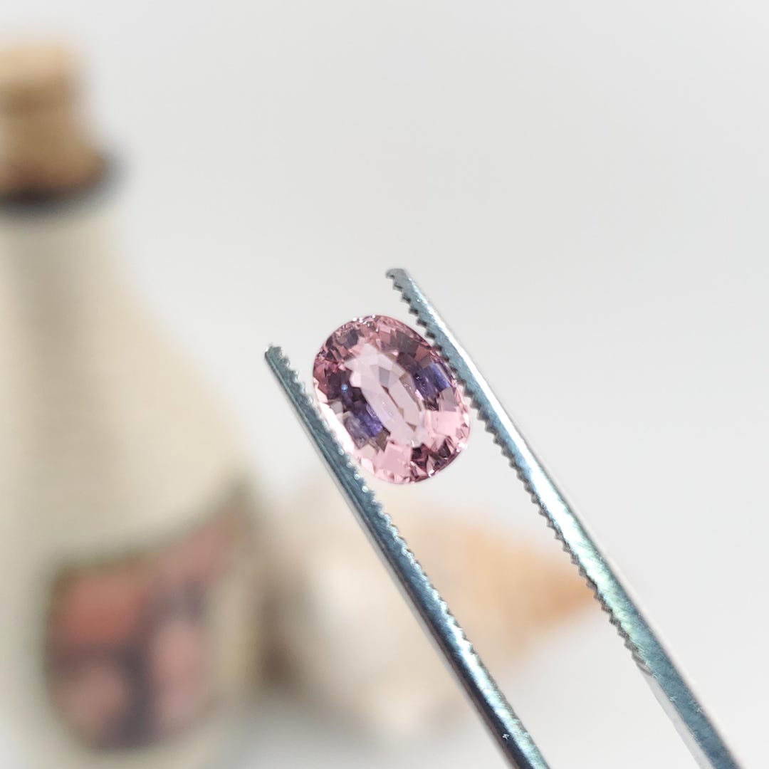 1.35ct Natural Copper Bearing Cuprian Pink Tourmaline 8x6mm Oval Loose ...