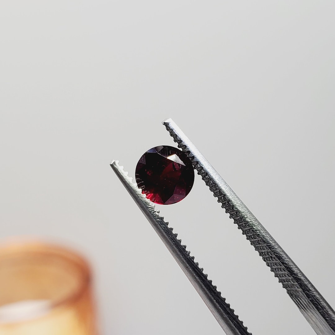 Natural .70ct Arizona Anthill Garnet 6mm Round Loose Faceted Gemstone ...