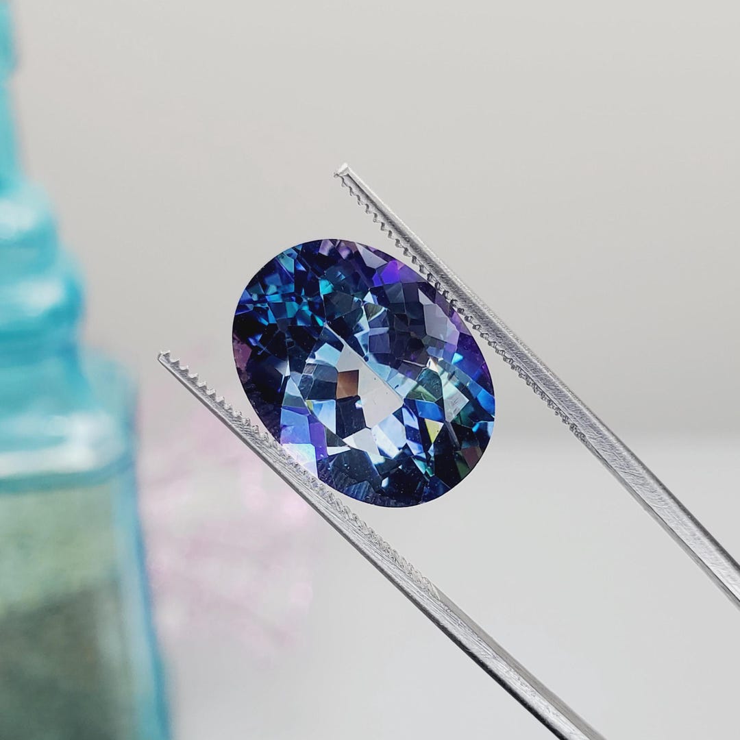 12.30ct "neptune Garden" Mystic Topaz 16x12mm Oval Loose Faceted ...