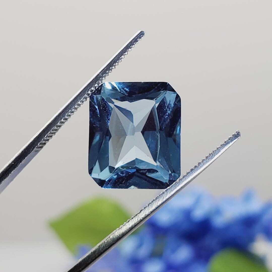 9.50ct Lab Created Light Blue Spinel 14x12mm Emerald Shape - Etsy