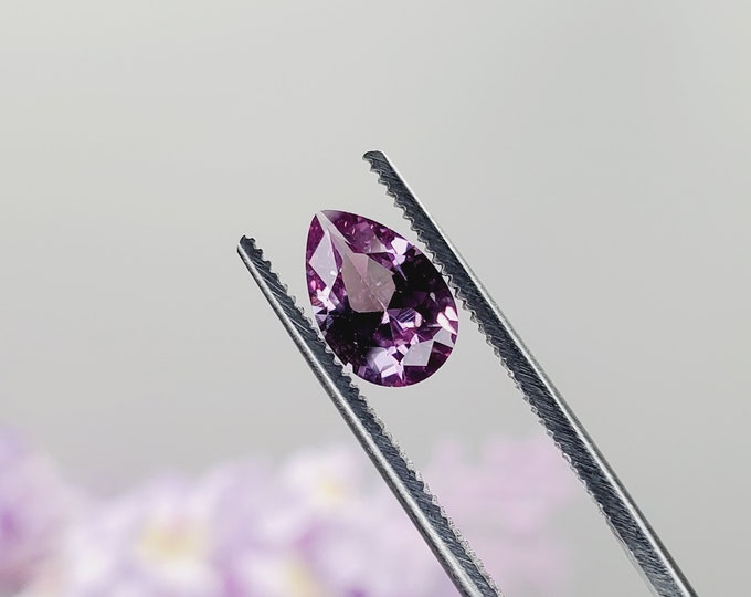 1.55ct Color-change Russian Lab Created Alexandrite 9x6mm Pear Shape ...