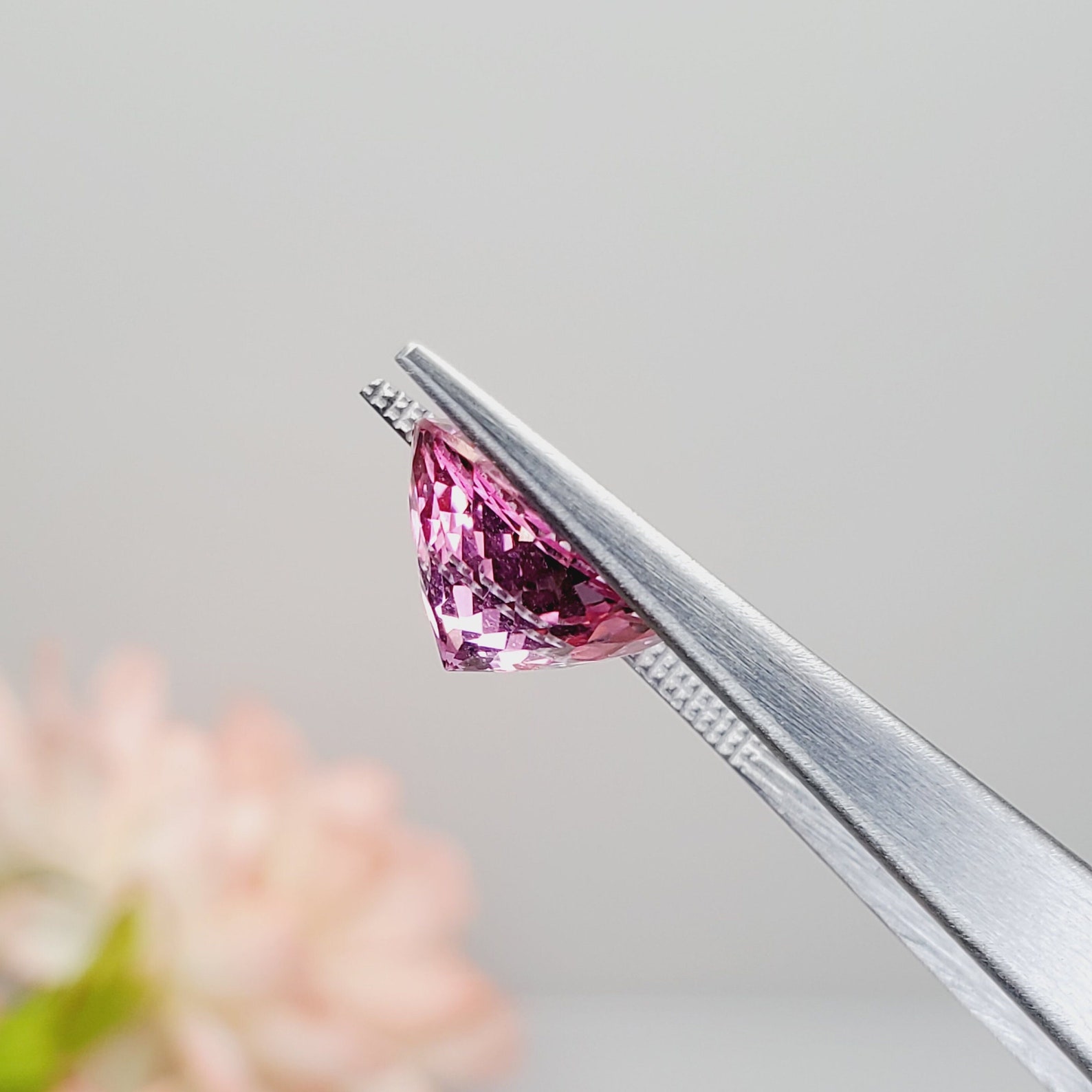 7.75ct Pink Topaz 12mm Round Fancy Cut Loose Faceted Gemstone - Etsy