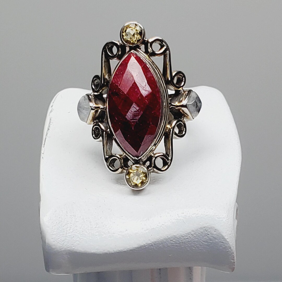 Authentic Nicky Butler Natural Ruby Corundum, Citrine and Moonstone ...