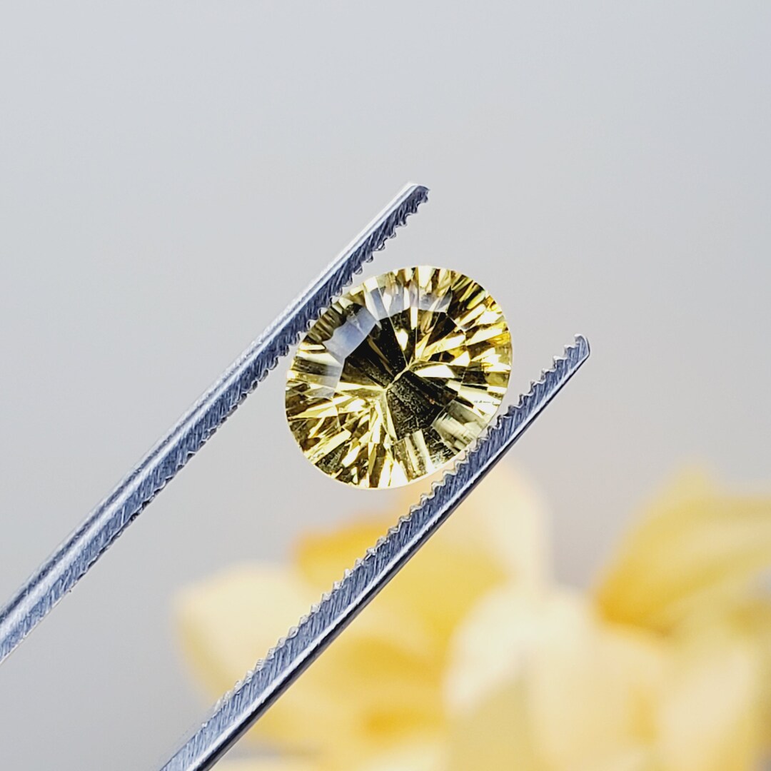 2.00ct Natural Canary Heliodor 10x8mm Oval Quantum Cut Loose Faceted ...