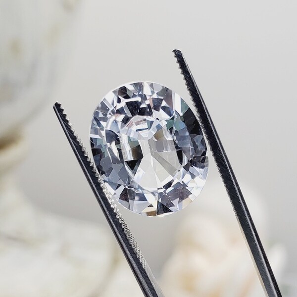 Created White Sapphire Ring - Etsy