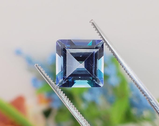 5.35ct Brazilian "neptune Garden" Mystic Topaz 10mm Square Step Cut ...