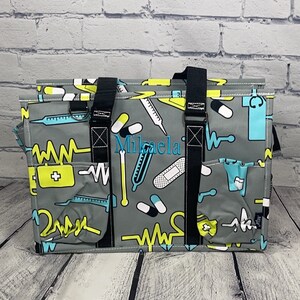 Personalized Nurse Totes, Caddy Bag, Nurse Cosmetic Bag, Travel ...