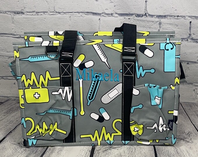 Personalized Nurse Totes, Caddy Bag, Nurse Cosmetic Bag, Travel ...