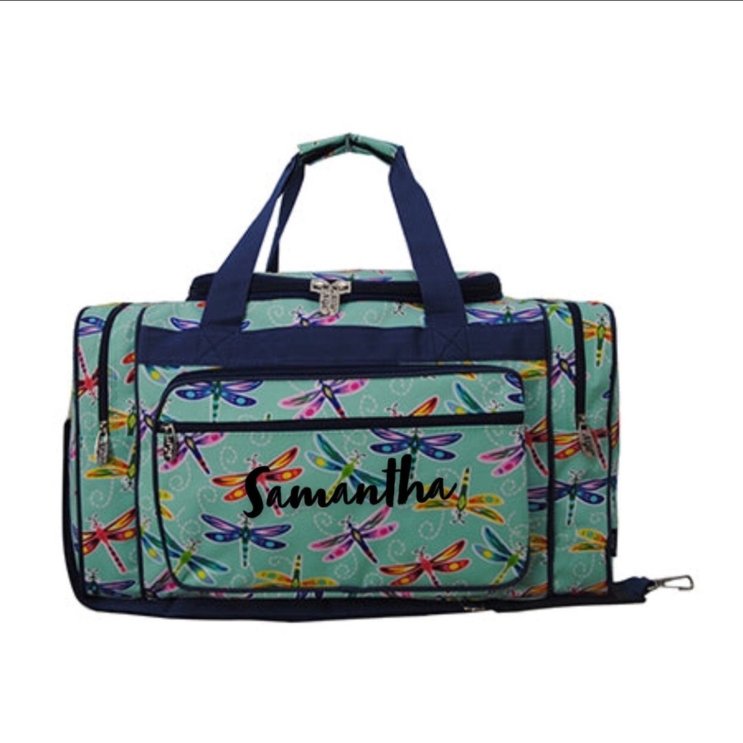 20-inch Dragonfly Duffle, Personalized Bag, Dragonfly Duffle, Girls ...