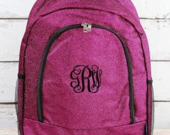 Personalized Embroidered GLITTER Backpack / Monogrammed | Etsy