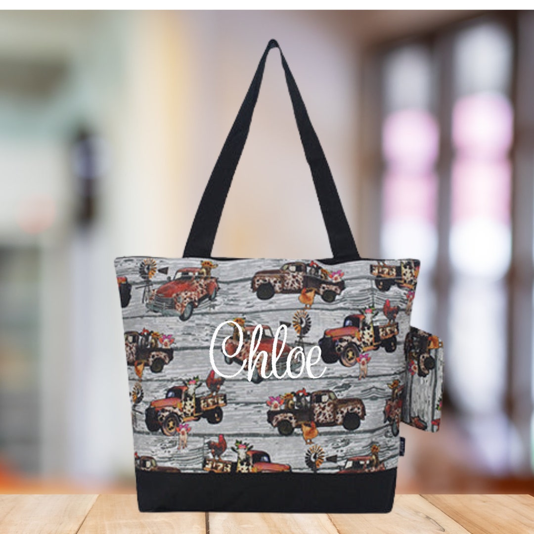 Farm Tote Bag, Tote Bag , Diaper Bag/ Over Shoulder Bag Boys Bag ...