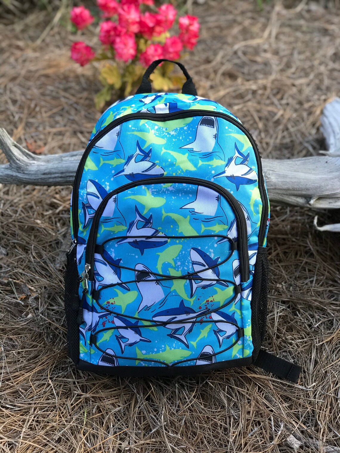 Personalized Embroidered Shark Backpack / Monogrammed Boys or | Etsy