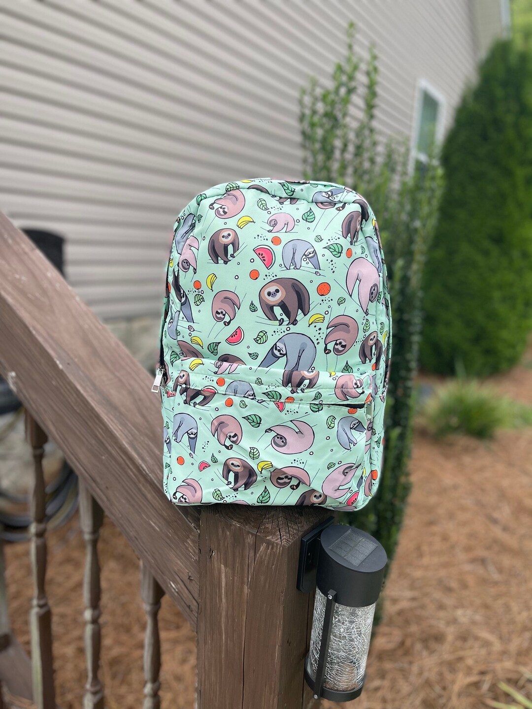 Personalized Embroidered Cute Sloth Backpack / Monogrammed Girl's ...