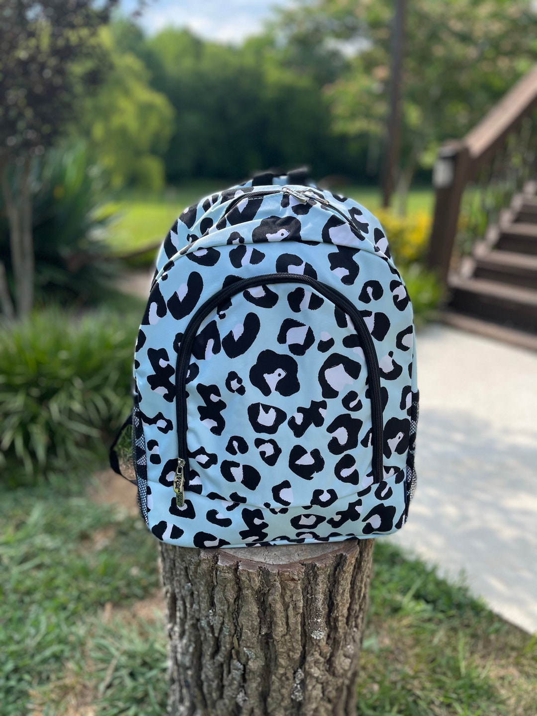 Personalized Cheetah Backpack, Embroidered Backpack, Animal Print, Cute ...