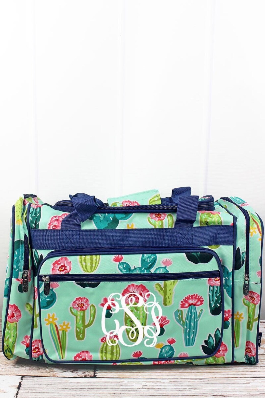 Personalized Western Cactus Duffle Bag, Cowgirl Bag, Monogram Weekender ...