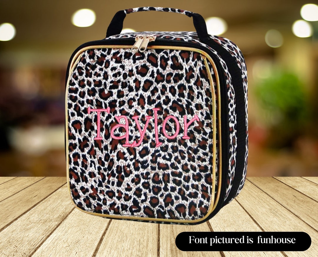 Personalized Leopard Lunch Box / Children and Toddler Lunch Bag ...