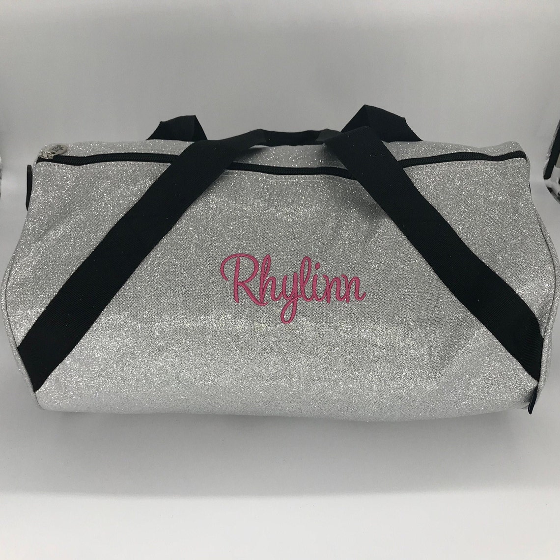 Sparkle Glitter Dance Bag Monogrammed Cheer Bag Silver Glitter | Etsy